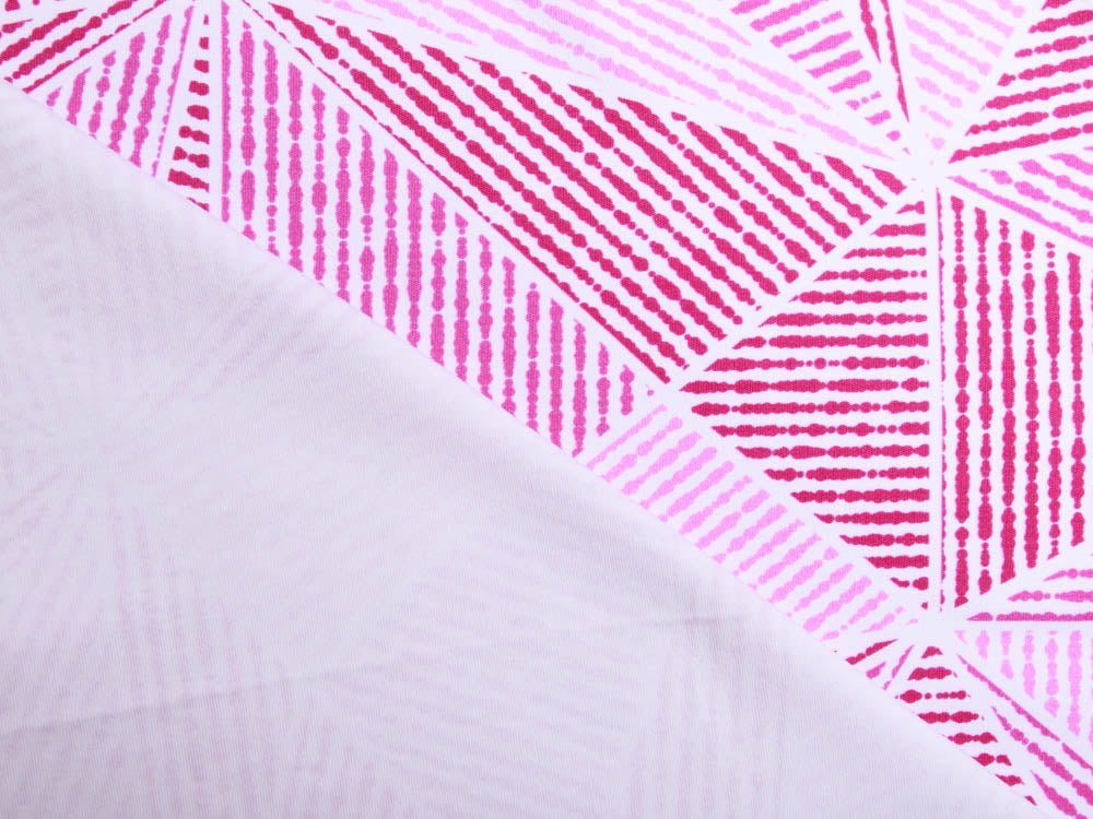 Jersey Sawfing Julius - gemusterte Dreiecke - weiß/pink